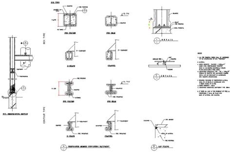 Autocad File For Fireproofing Member Supporting Equipment And Gap