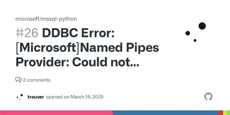 Ddbc Error [microsoft]named Pipes Provider Could Not Open A