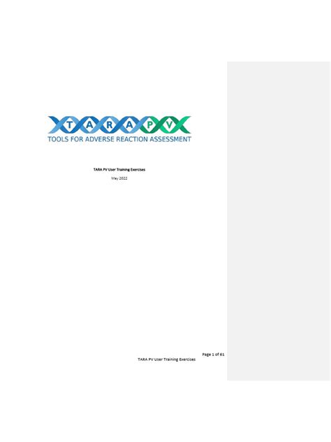 Tara Pv Case Processing Training Exercises Pdf