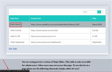 Google Docs CSV Transformation Hyperlink WP Manage Ninja