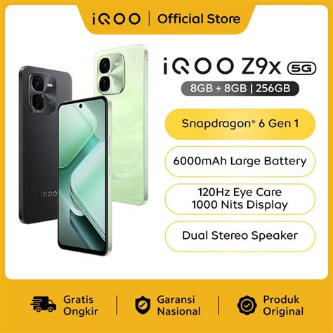 Jual EXCLUSIVE LAUNCH IQOO Z9x 8 256 Snapdragon 6 Gen 1 4nm ANTUTU 570 456 6000 MAH