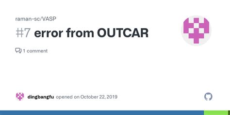 Error From Outcar Issue Raman Sc Vasp Github