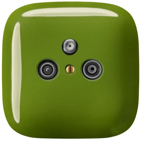 Square Porcelain Wall Socket Tv Antenna Green Dyke And Dean