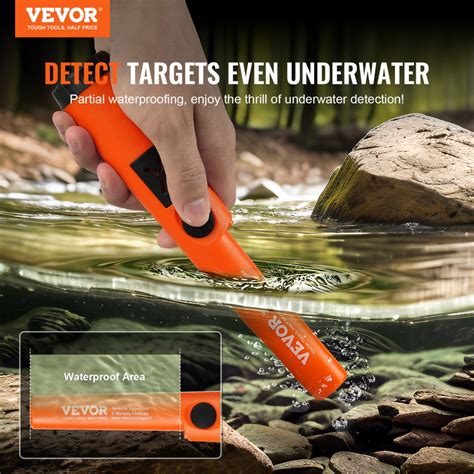 Vevor Metal Detector Pinpointer Partial Waterproof Handheld Pin Pointer Wand 5 Cm Detection