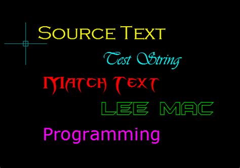 match text properties lee mac programming