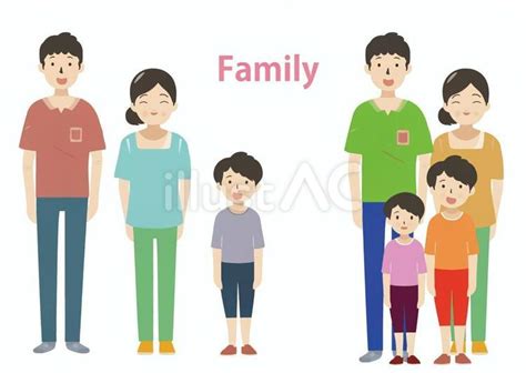 家族セット素材イラスト No 23866275｜無料イラスト・フリー素材なら「イラストac」