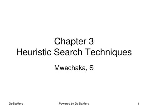Ppt Chapter 3 Heuristic Search Techniques Powerpoint Presentation