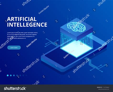Isometric Artificial Intelligence Business Concept Technology Stock Vector Royalty Free
