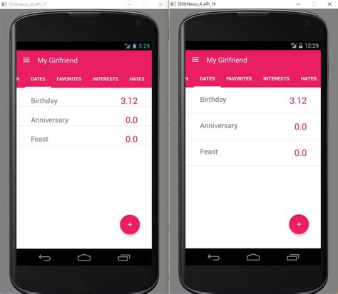 Android Api Difference Shows Other View Stack Overflow