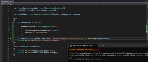 Azure B2c Reset Password Via Graph Api Sdk Stack Overflow