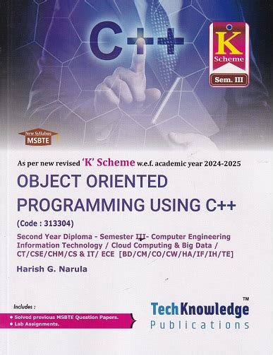Object Oriented Programming Using C Computer Engg Sem 3 Msbte