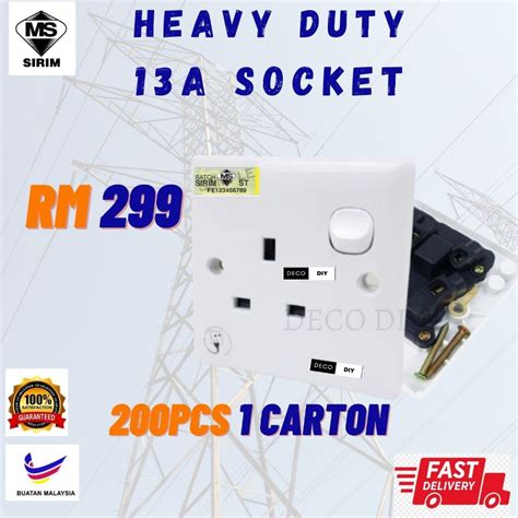 Sirim A Switch Socket Pin V Switched Socket Outlet Sirim Approved Brand Random Shopee