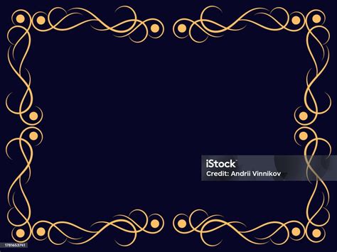화려한 빈티지 프레임 소용돌이 장식 장식용 컬 Curlicues와 빈티지 선형 테두리 초대장 전단지 및 인사말 카드용 템플릿을 디자인합니다 벡터 그림 건설 프레임에 대한