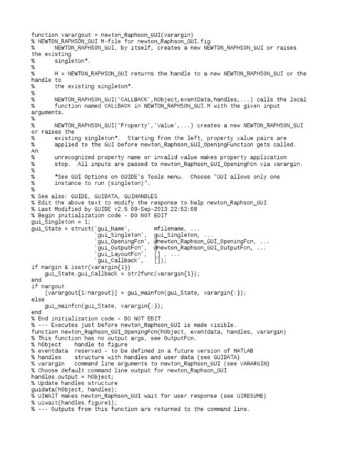 Gui Newton Raphson Pdf Object Computer Science Command Line