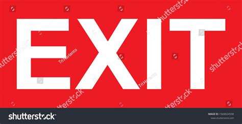 Exit Sign Red Stock Illustration 1569024598 Shutterstock