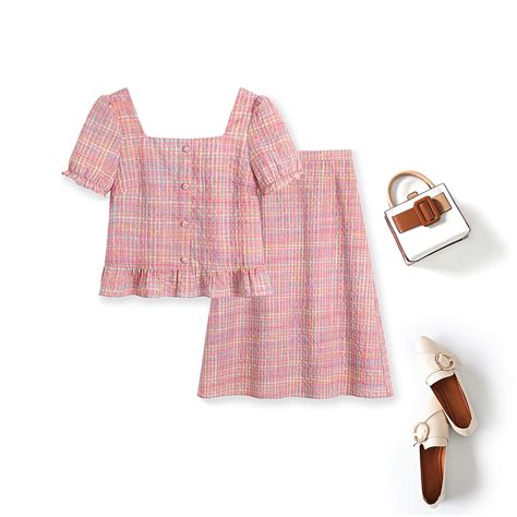 Plus Size Blouse And Skirt Set Hello Curve