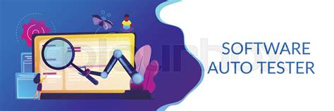 Automated Testing Concept Banner Header Stock Vector Colourbox