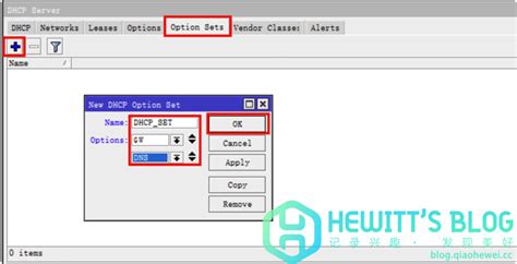 RouterOS ROS 自定义设定终端IP网关DNSDHCP静态地址和Options配置 Hewitt Blog