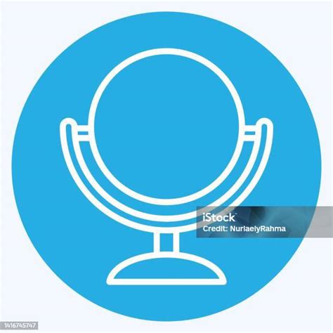 아이콘 미러 이발소 기호에 적합합니다 파란 눈 스타일 편집 가능한 간단한 디자인 디자인 템플릿 벡터 간단한 그림 검사 보기에