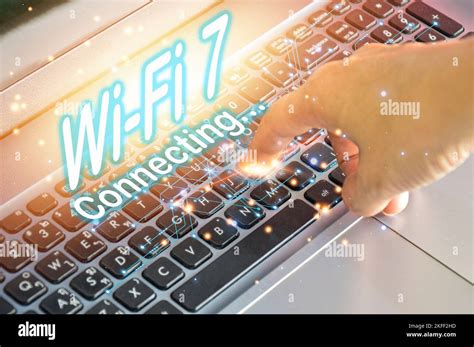 Concept Man Using Wifi Technology Connected To The Internet World With New Technology Stock