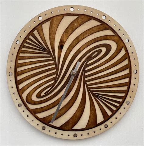 Mesmerizing Laser Cut Swirl Clock Encinitas 3d