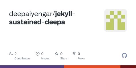 GitHub Deepaiyengar Jekyll Sustained Deepa