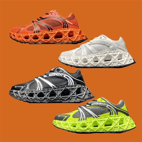 Dior New Mesh Hollow Sole Thick Soled Sneakers Dad Shoes For Men B35men