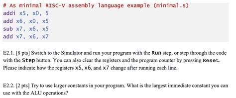 As Minimal Risc V Assembly Language Example