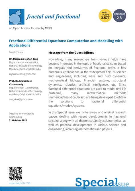 Pdf Fractional Differential Equations Computation And Modelling With Applications