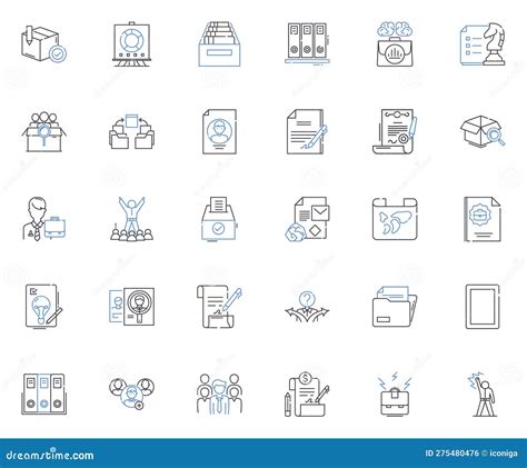 Data Manipulation Line Icons Collection Filtering Sorting