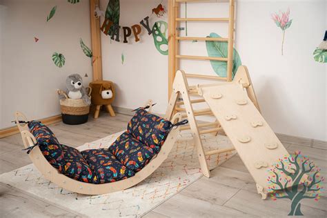 Set 5 Items Climbing Triangle Ramp Climbing Archpillow Rolling Slide