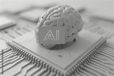 Ai Brain Chip Neuronal Excitability Artificial Intelligence Image