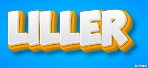 Liller Yellow White 3d Text Effect Generator