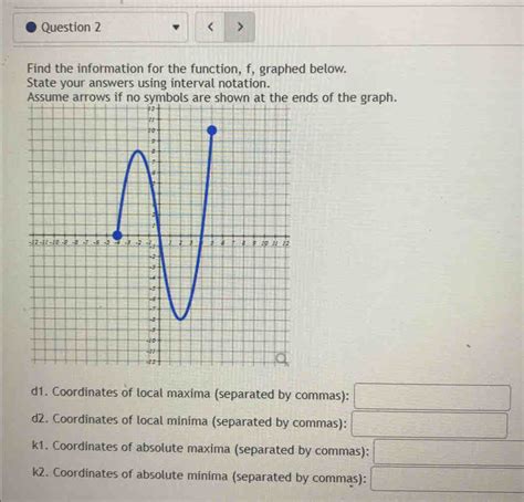 solved question 2 find the information for the function f graphed