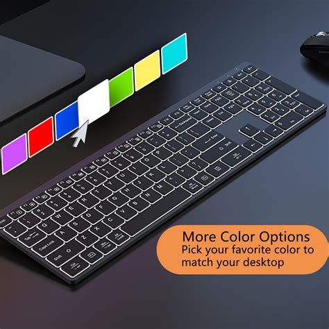 Full Size Rechargeable Backlit Keyboard Silent Wireless Usb Keyboard And Mouse Combo For Mac Os