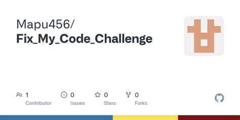 github mapu456 fix my code challenge