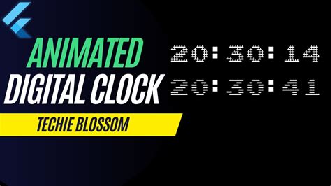 create animated digital clock in flutter youtube