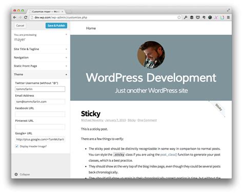 Hiding Elements With The Wordpress Theme Customizer Tom Mcfarlin