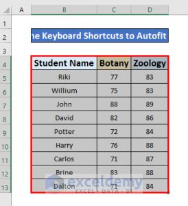 How To Use AutoFit Shortcut In Excel Methods ExcelDemy