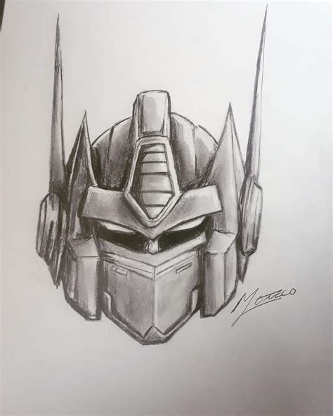 Optimus Prime Face Drawing Optimus Prime Head Just His Head For