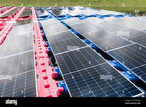 Floating Solar Panel Solar Photovoltaic Panel Pv System In Industry Lake Water Pond Saving