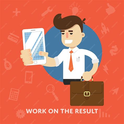 Premium Vector Work On The Result Illustration