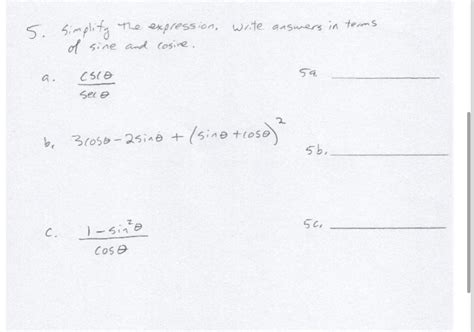 Solved Simplify The Expression Write Answers In Termsof