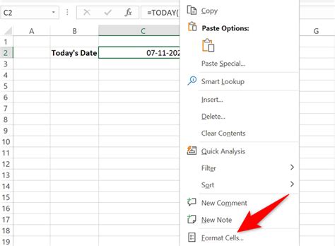 How To Insert Todays Date In Microsoft Excel