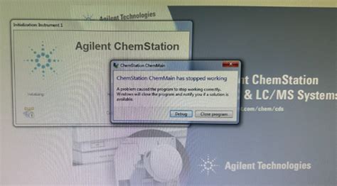 Chemstation Chemmain Has Stopped Working Forum Chromatography Software Agilent Community
