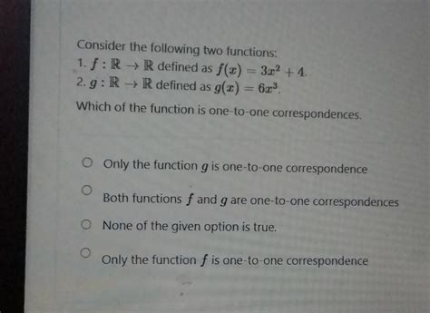 consider the following two functions 1 f r→r