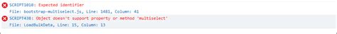 javascript object doesn t support property or method multiselect