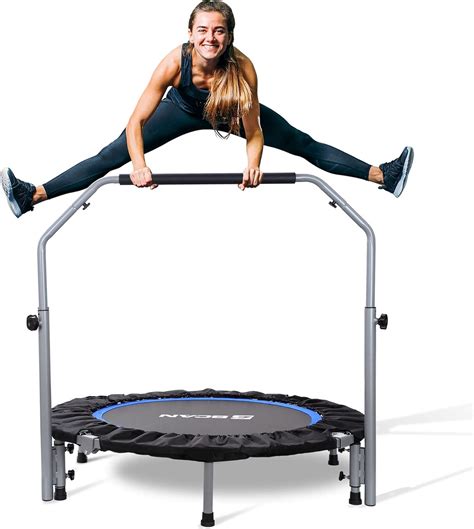 Bcan 48 Foldable Mini Trampoline For Adults Max Load 440lbs Fitness