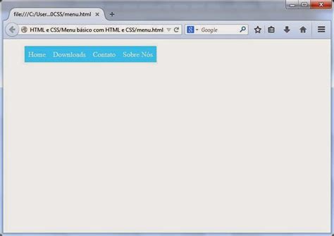 Guia De Como Criar Um Menu Básico Para O Seu Site ~ Programação Web