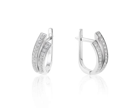 Классические золотые серьги с бриллиантами 0.30ct – купить за 38 500 ...